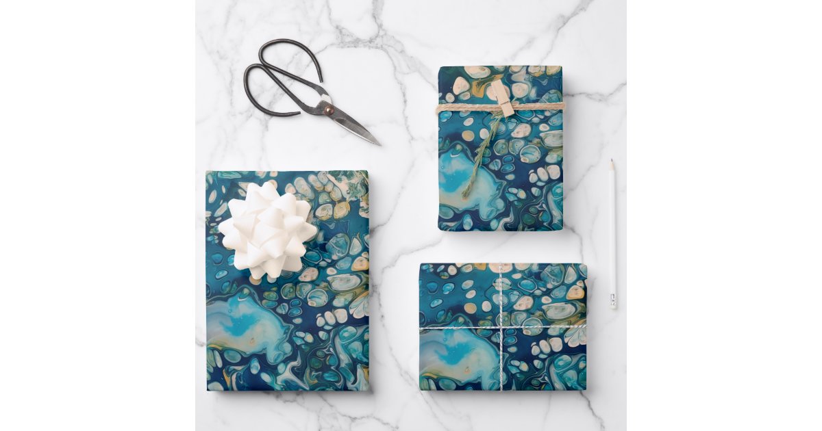 Underwater Abstract Fantasy Wrapping Paper Sheet | Zazzle