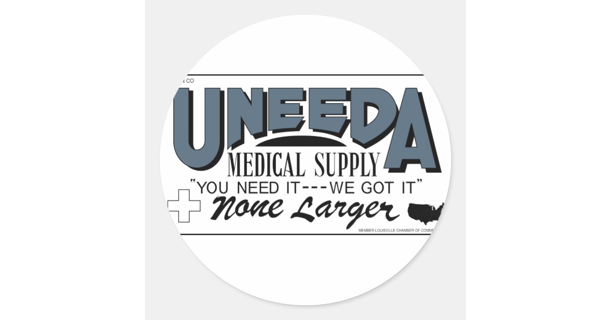 Uneeda Medical Supply (Return of the Living Dead) Classic Round Sticker ...
