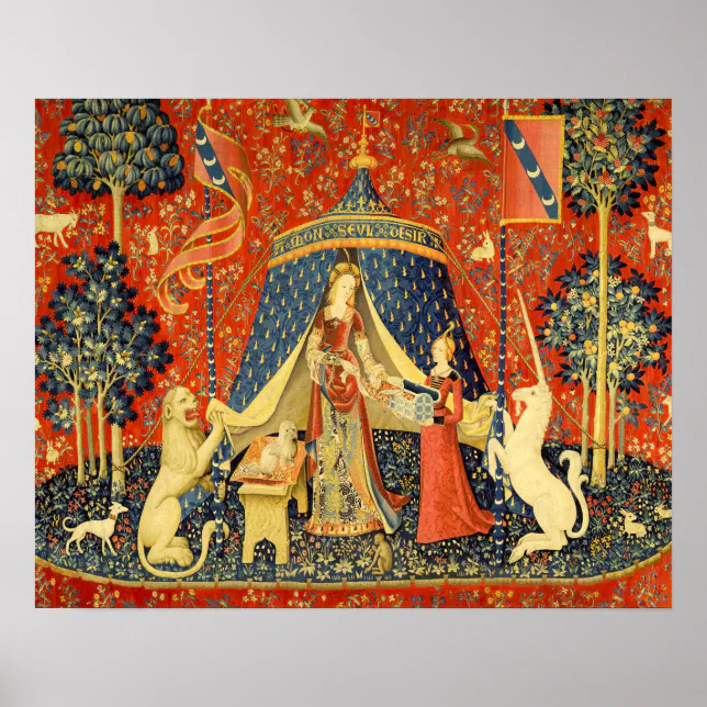 Unicorn Tapestries Lady Legend Medieval Poster | Zazzle
