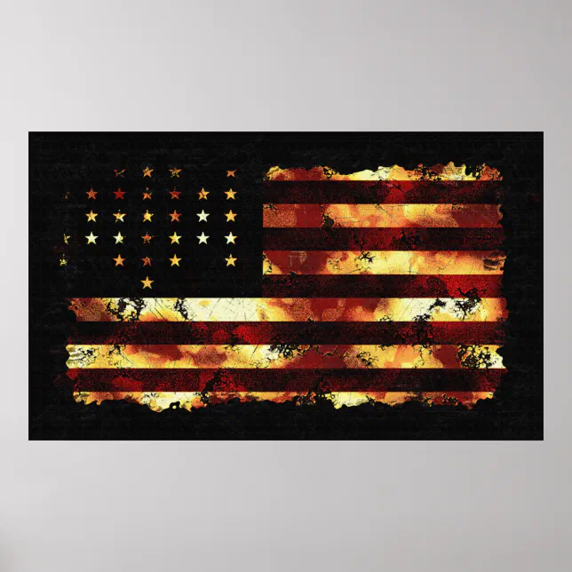 Union Flag, Civil War, Stars and Stripes, USA Poster | Zazzle