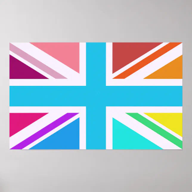 Union Flag/Jack Design - Multicolored Poster | Zazzle