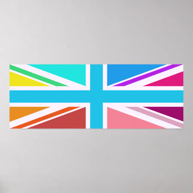 Union Flag/Jack Design – Multicoloured Poster | Zazzle
