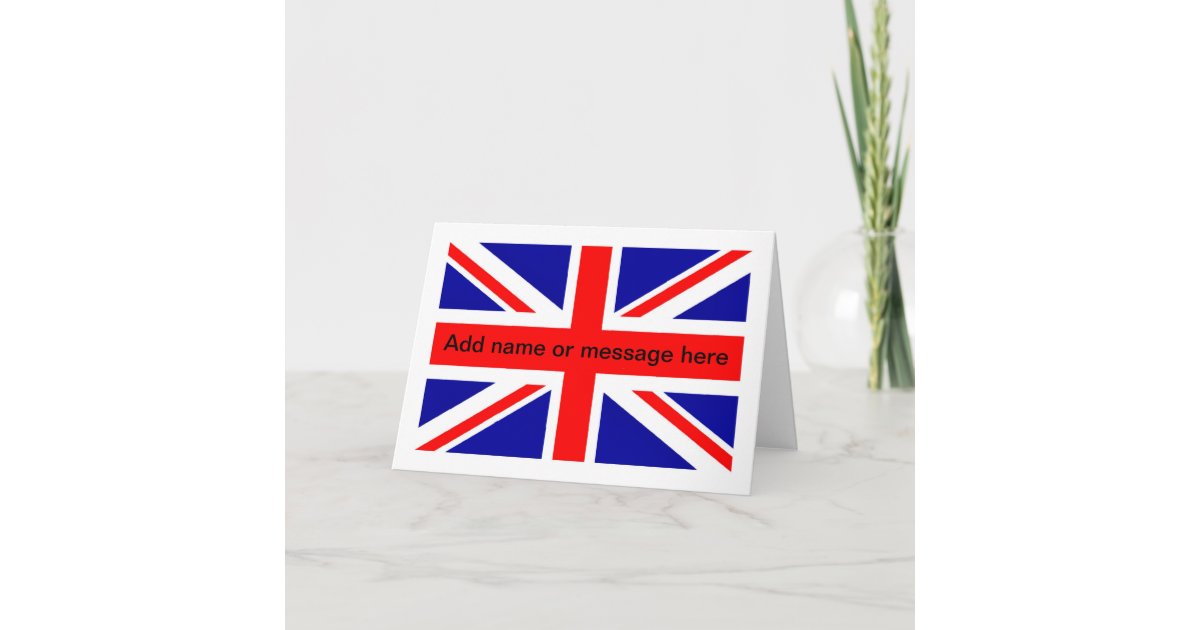 Union Jack card English flag British blank card | Zazzle