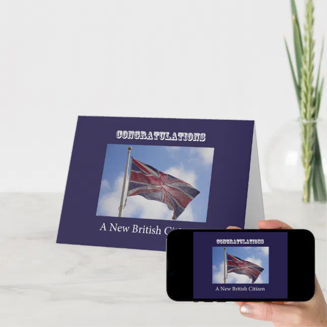 Union Jack Congratulations New British Citizen Card | Zazzle
