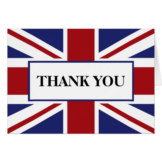 Union Jack Flag British Wedding Thank You Card | Zazzle.co.uk