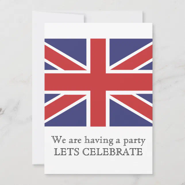 Union Jack Flag Invitation | Zazzle