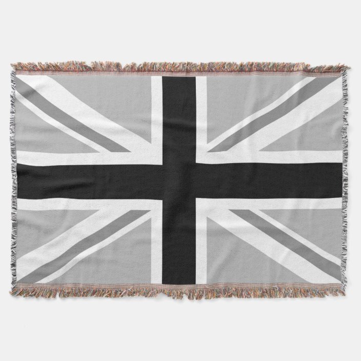 Union Jack/Flag Monochrome Throw Blanket | Zazzle.co.uk
