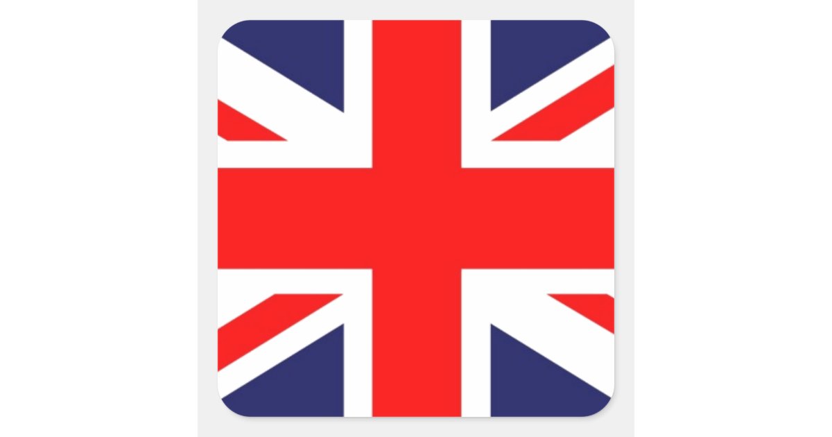 Union Jack Square Sticker | Zazzle