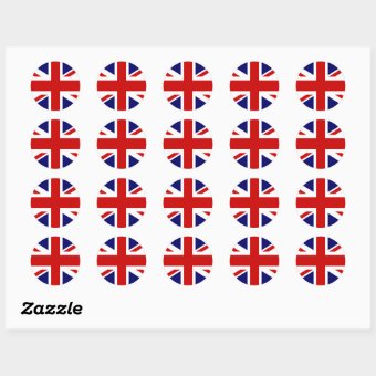 Union jack stickers | round | Zazzle