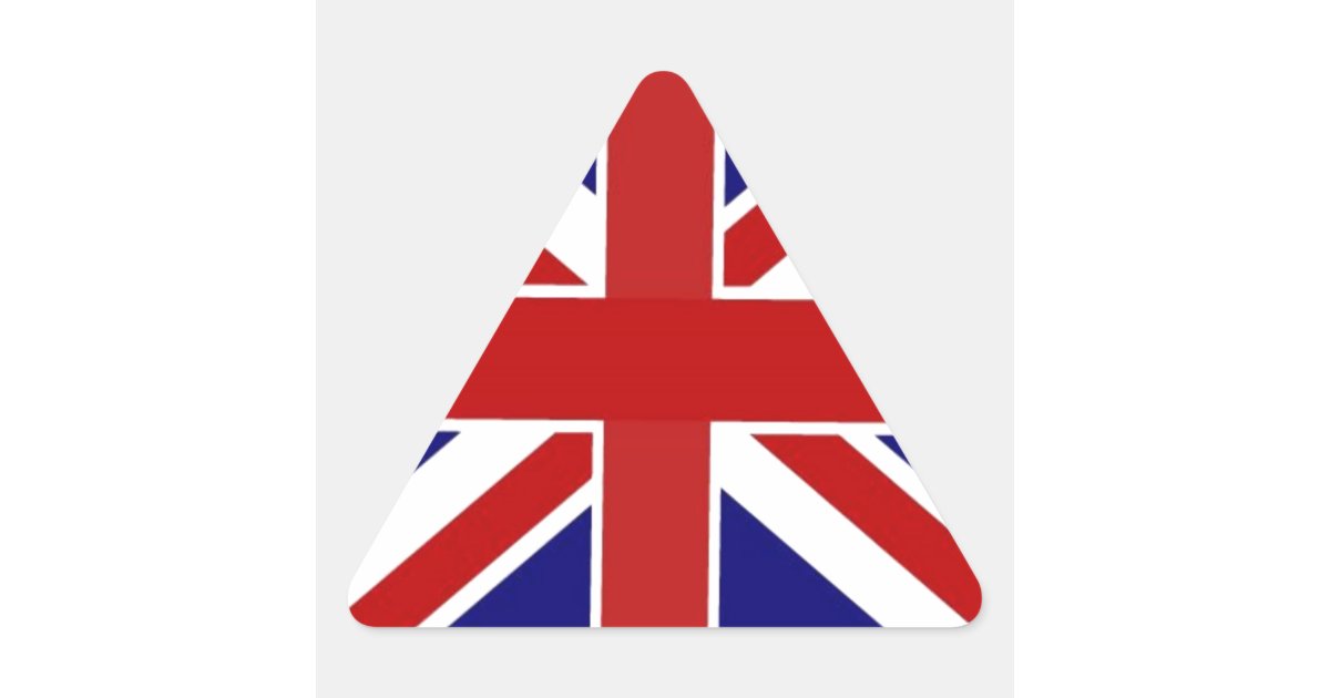 Union Jack Triangle Sticker | Zazzle