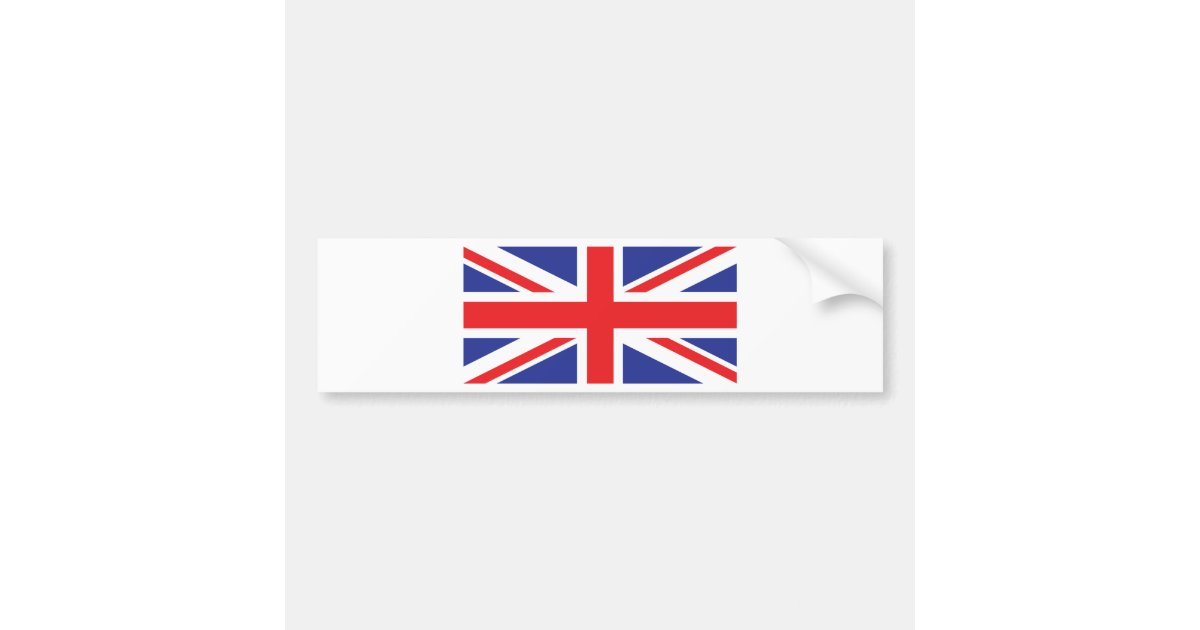 Union Jack UK Flag Bumper Sticker | Zazzle