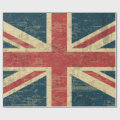 Union Jack Vintage Distressed Wrapping Paper | Zazzle