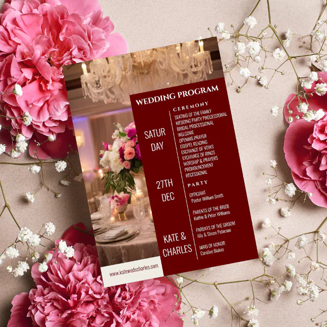 Unique Custom Magazine Style Wedding Program Invitation | Zazzle