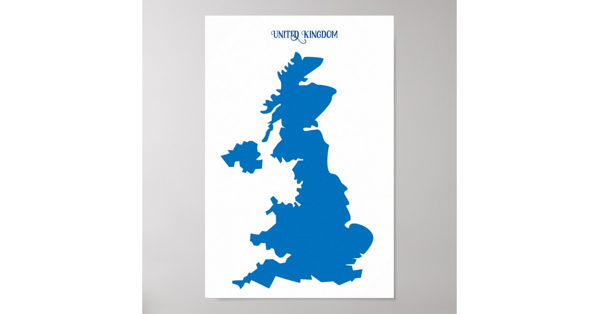United Kingdom Map Poster | Zazzle