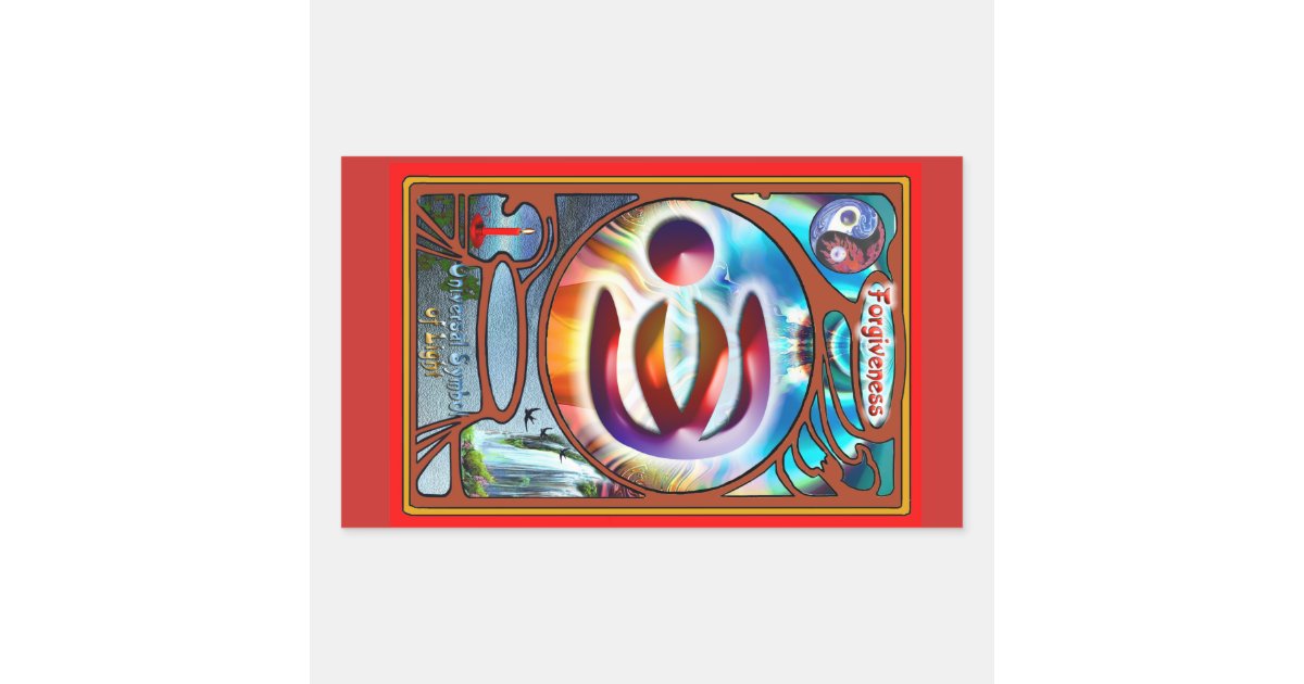 Universal Symbol of Forgiveness Rectangular Sticker | Zazzle