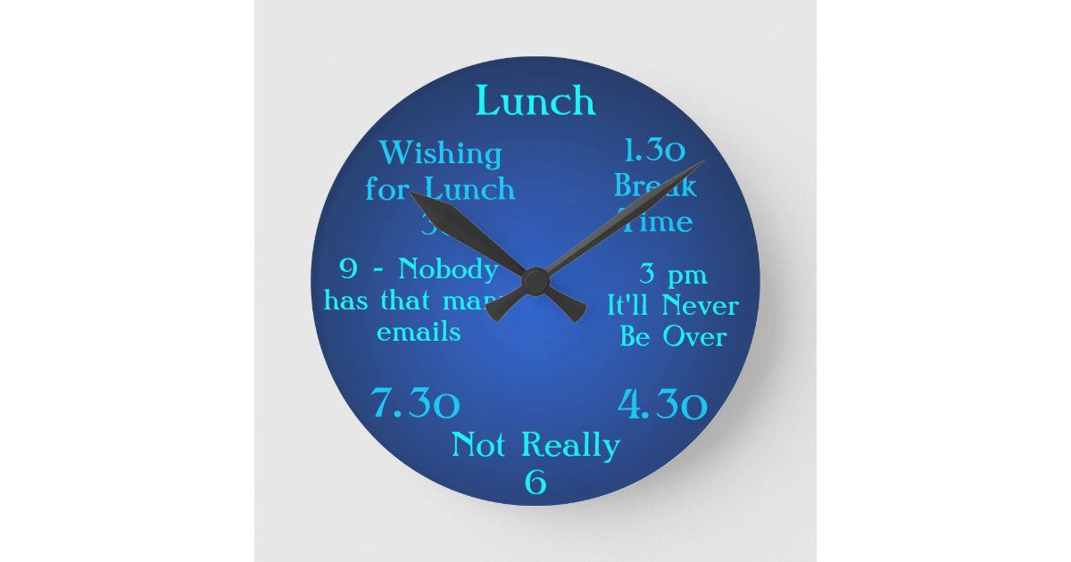 Unusual 1.30 Clock One-Thirty Break Time Clock 4 | Zazzle