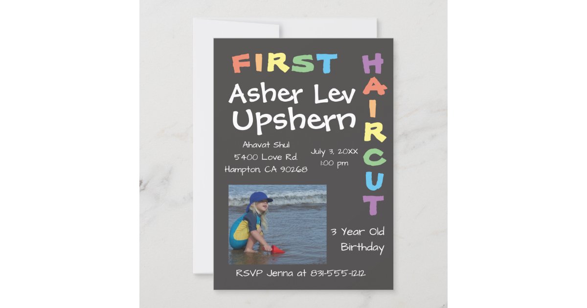 upshern upshernish upsherin invitations invitation | Zazzle