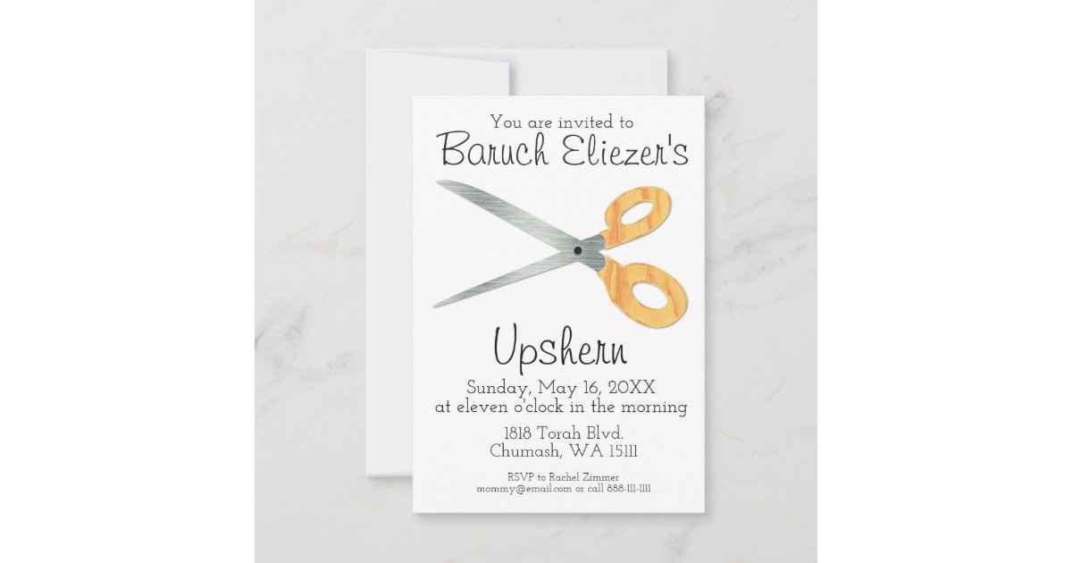 Upshernish Invitation Upshern Upsherin Invitations | Zazzle