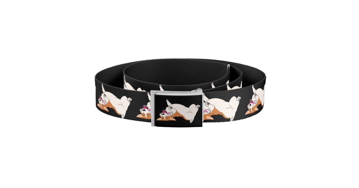 Upside down Laughing Corgi Belt | Zazzle