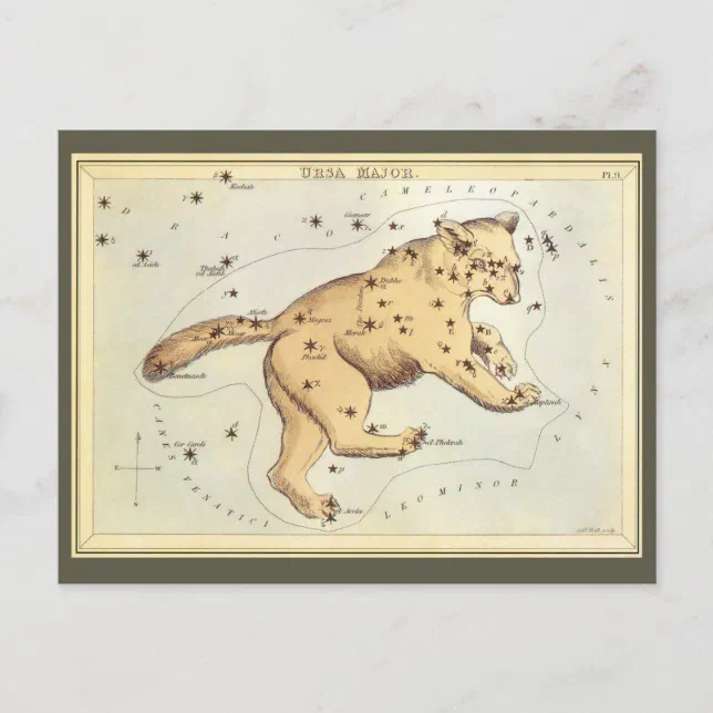 Urania's Mirror, Vintage Astronomy Celestial Map Postcard | Zazzle