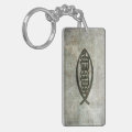 Urban Concrete Jesus Fish Key Ring | Zazzle