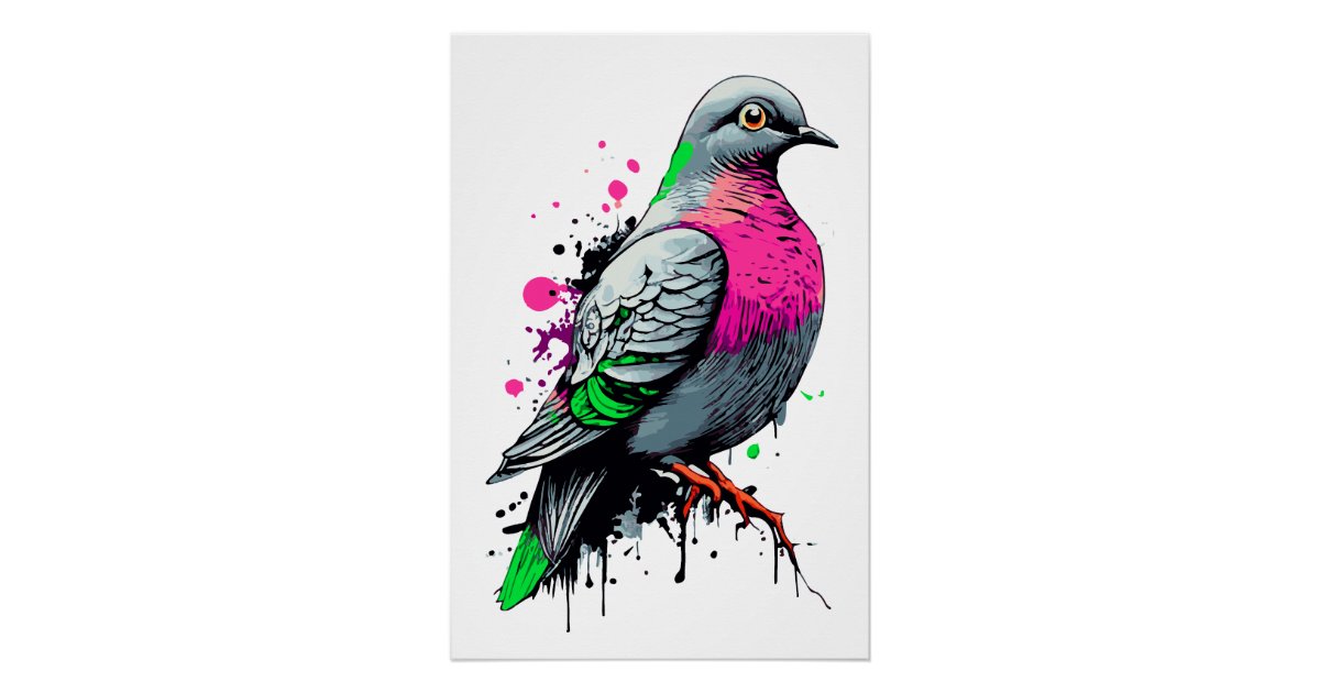 Urban Dove - Pigeon Poster - Hope Dove Poster | Zazzle