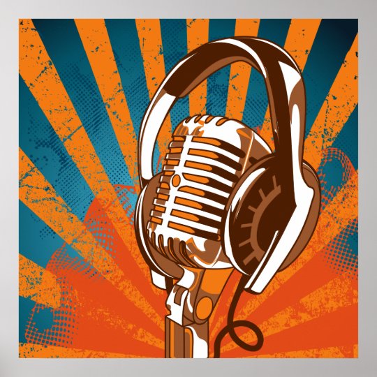 Urban Microphone Poster | Zazzle.co.uk