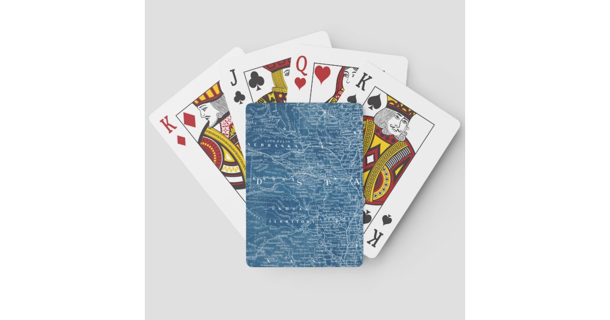 US Map Blueprint Playing Cards | Zazzle