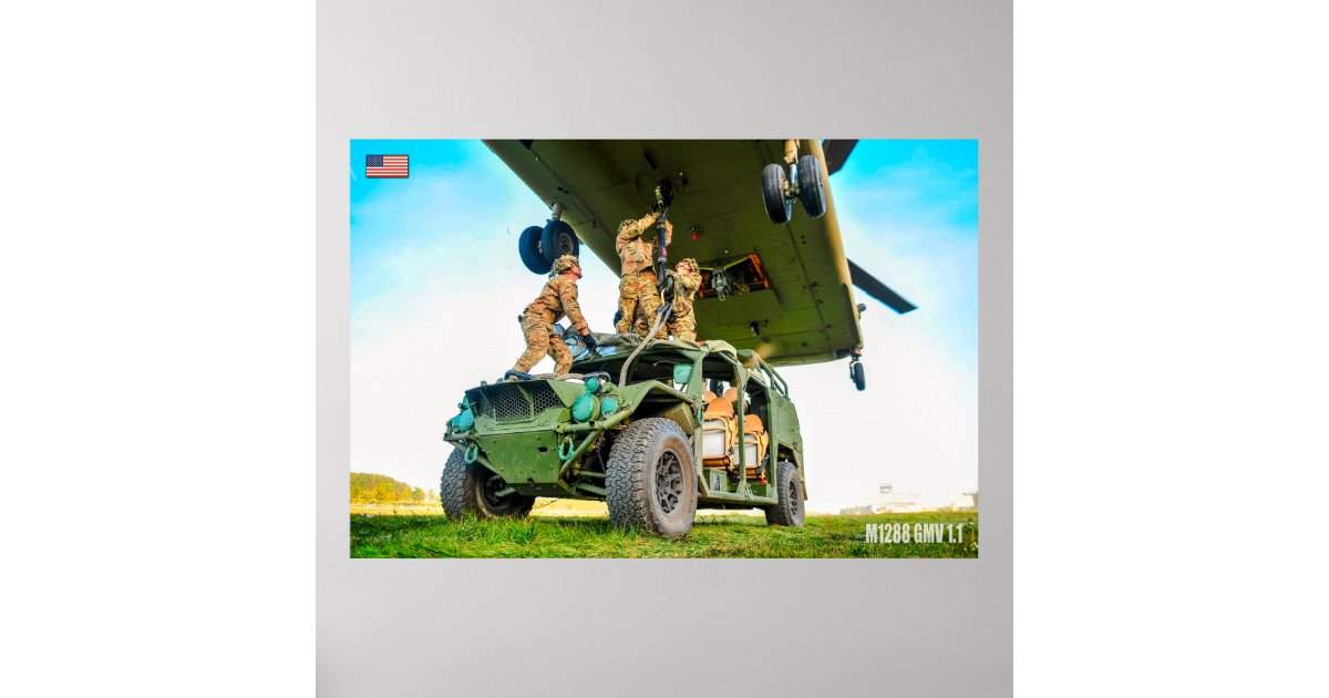 US SPECIAL OPERATIONS VEHICLES – M1288 GMV 1.1 POSTER | Zazzle