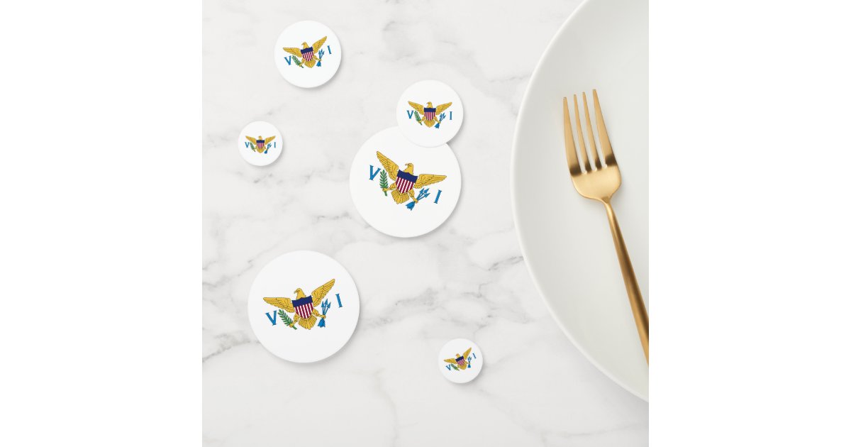 US Virgin Islands Confetti, party, V Islands Flag Confetti | Zazzle