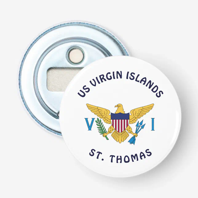 US Virgin Islands Flag St. Thomas USVI Bottle Opener | Zazzle