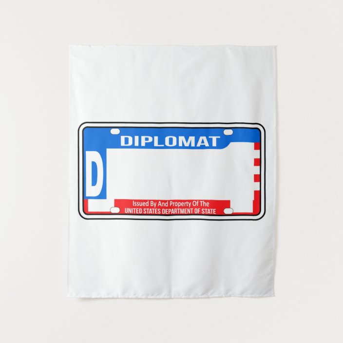 USA Diplomatic License Plate Blank Tapestry | Zazzle.co.uk
