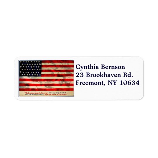 USA flag return address label | Zazzle.co.uk
