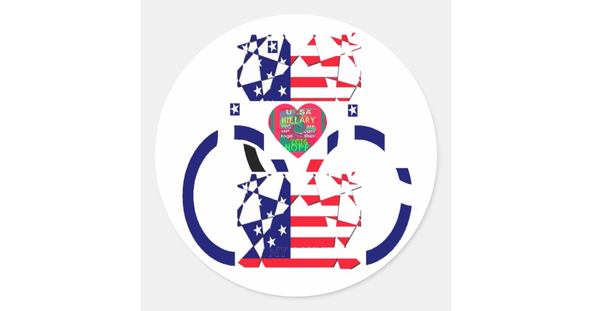 USA Hope Beautiful Amazing National Flag Design Ar Classic Round ...