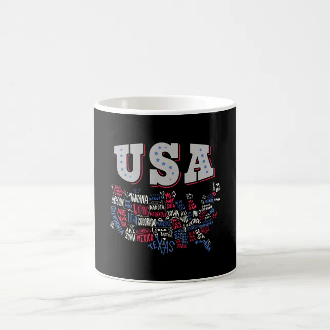 USA Map U.S. states America Coffee Mug | Zazzle