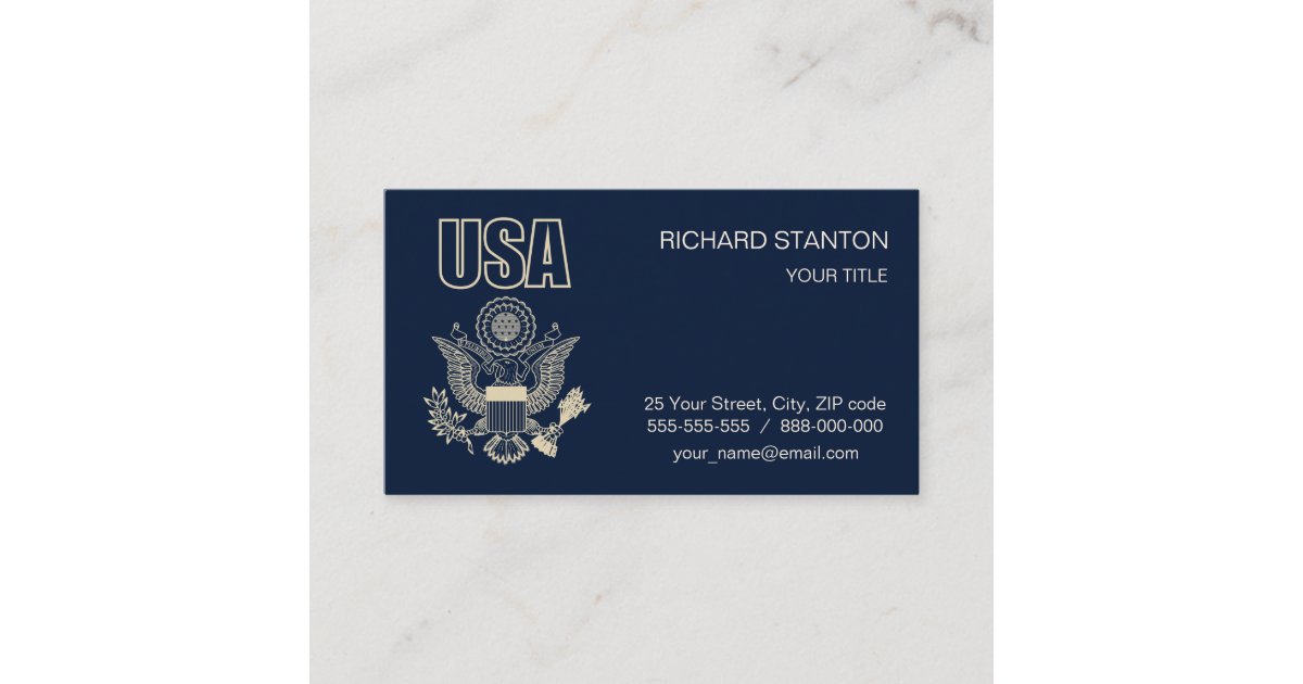 USA national emblem Business Card | Zazzle