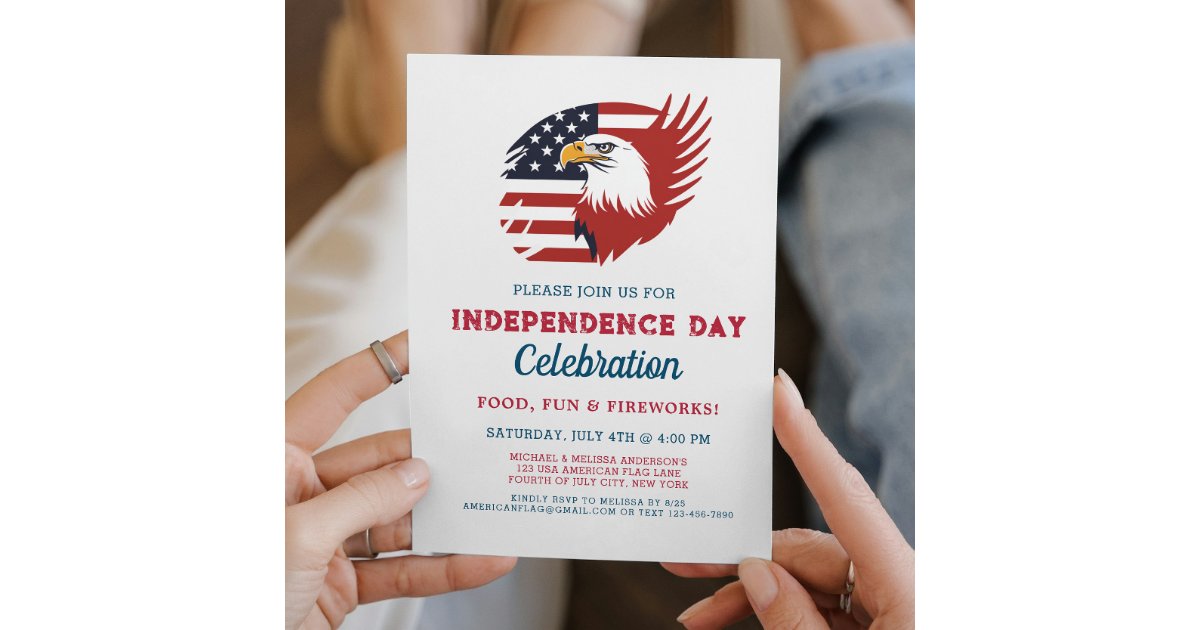 USA Symbols I Independence Day Celebration Invitation | Zazzle