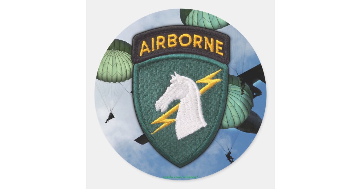 USASOC 1st Special ops veterans vets patch Classic Round Sticker | Zazzle
