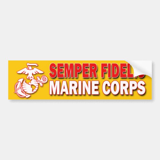 USMC Semper Fidelis Bumper Sticker | Zazzle.co.uk