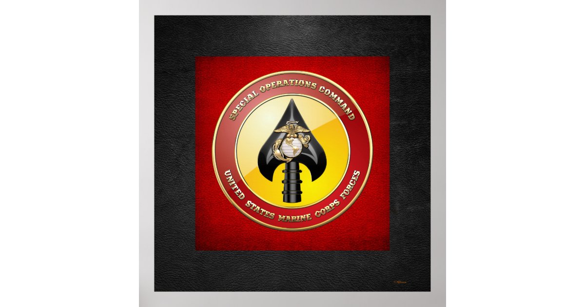 USMC Special Operations Command (MARSOC) [3D] Poster | Zazzle