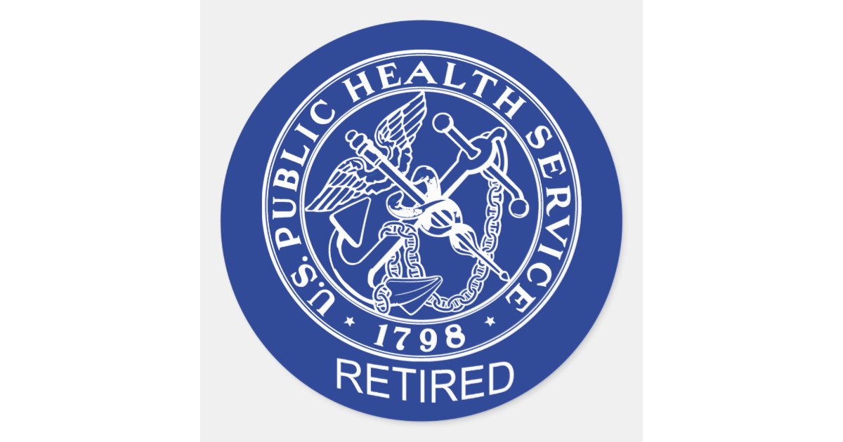USPHS Retired Logo Classic Round Sticker | Zazzle