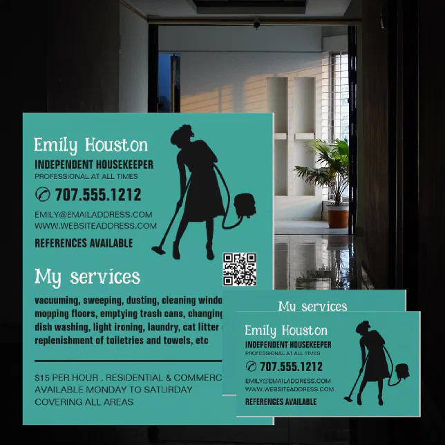 Vacuum Cleaner Silhouette, Housekeeper, Maid Flyer | Zazzle