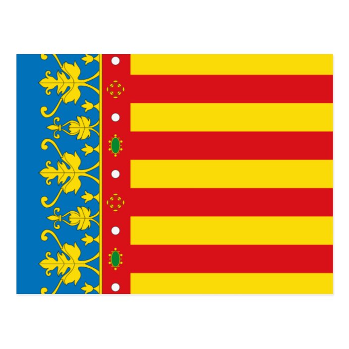 Valencia Flag Postcard | Zazzle.co.uk