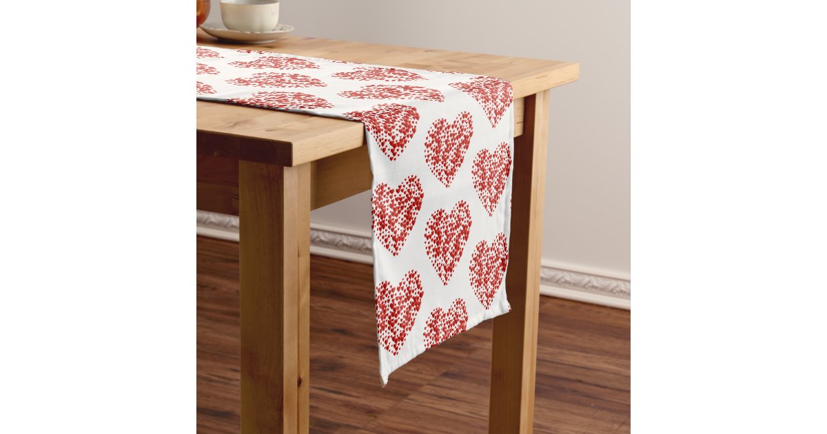 Valentine Hearts Table Runner | Zazzle