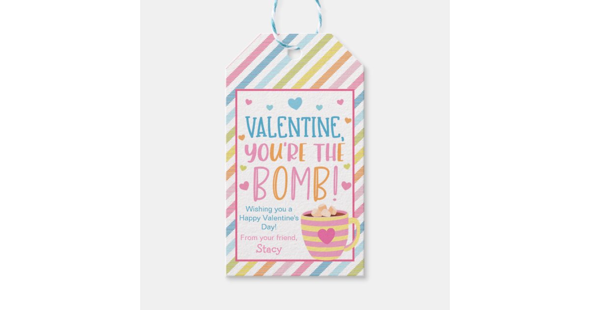 Valentine, You're The Bomb Gift Tags | Zazzle