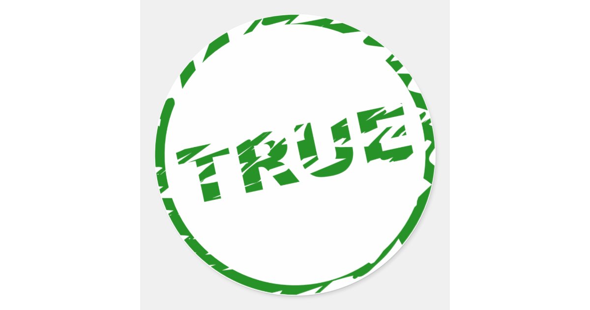 Validation Icon - TRUE - Sticker | Zazzle