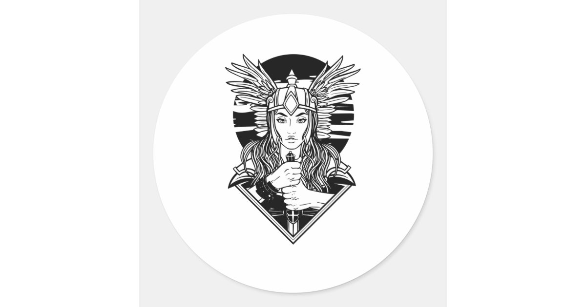 VALKYRIE CLASSIC ROUND STICKER | Zazzle
