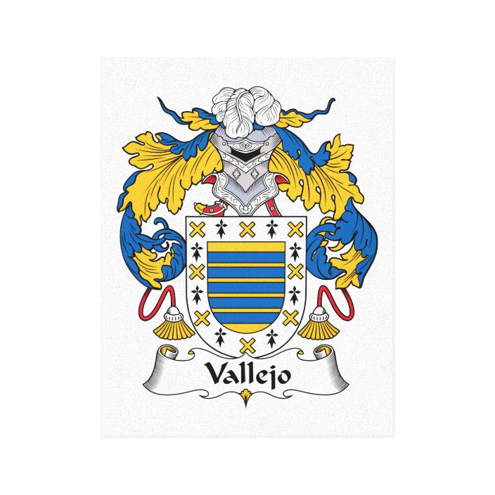Vallejo Family Crest Canvas Print | Zazzle.co.uk