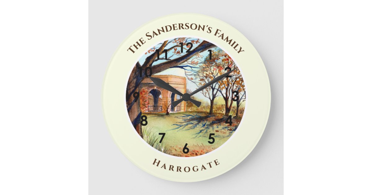 Valley Gardens Harrogate Yorkshire England Large Clock | Zazzle