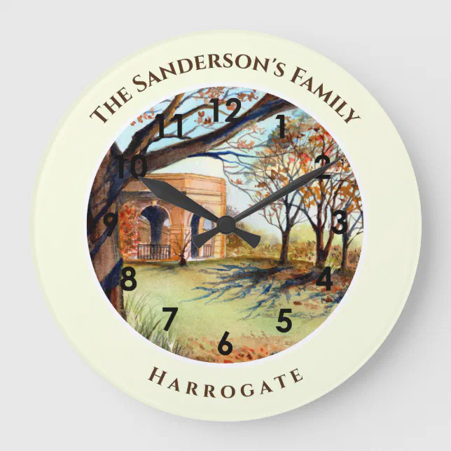 Valley Gardens Harrogate Yorkshire England Large Clock | Zazzle